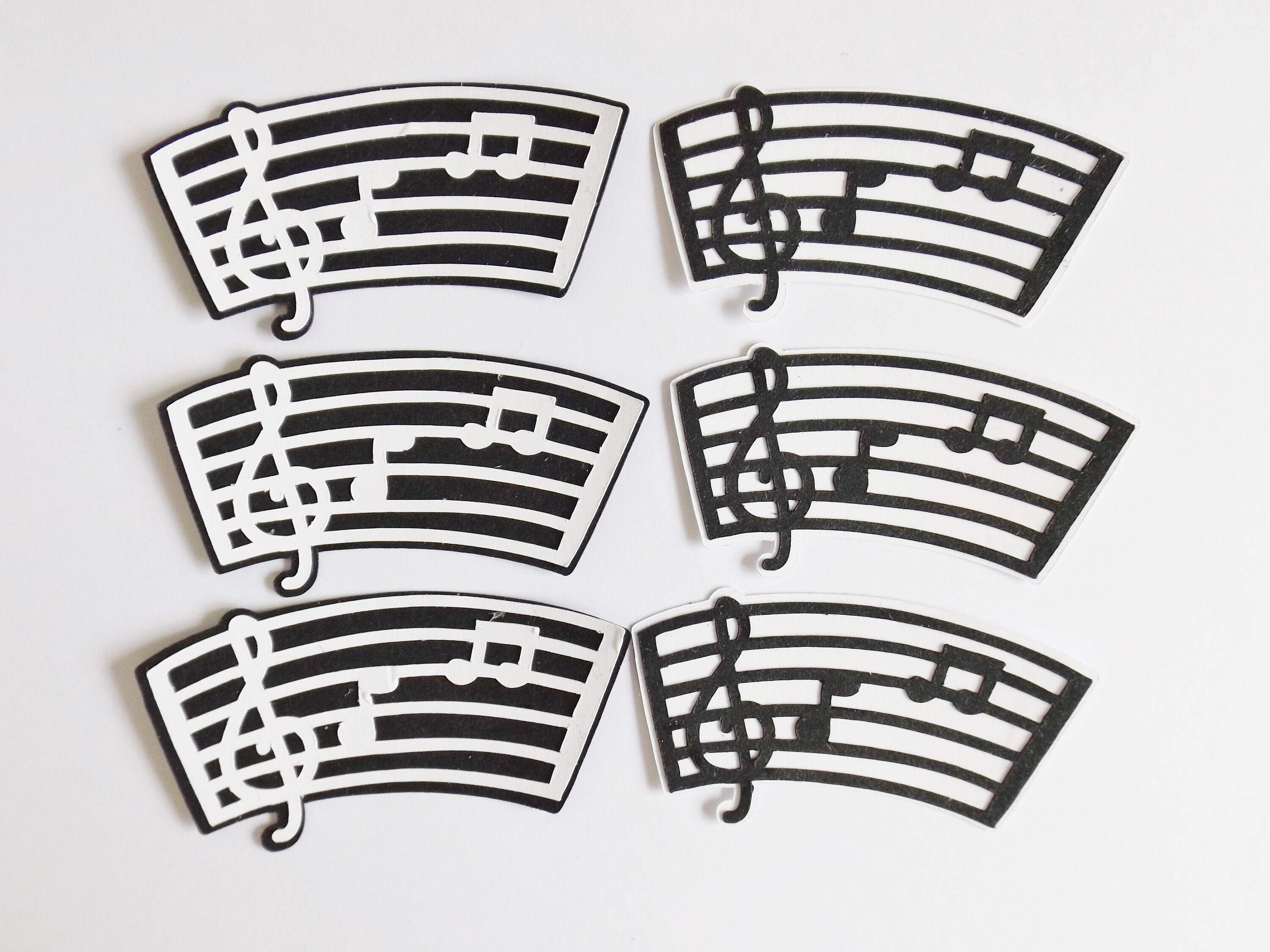 Music Sheets Notes Papercraft Embellishments Musical - Etsy