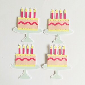 Birthday Cakes Papercraft Embellishments Celebration Party Card Making ...