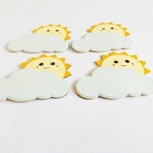 Clouds Suns Papercraft Embellishments Handmade Holiday Weather ...