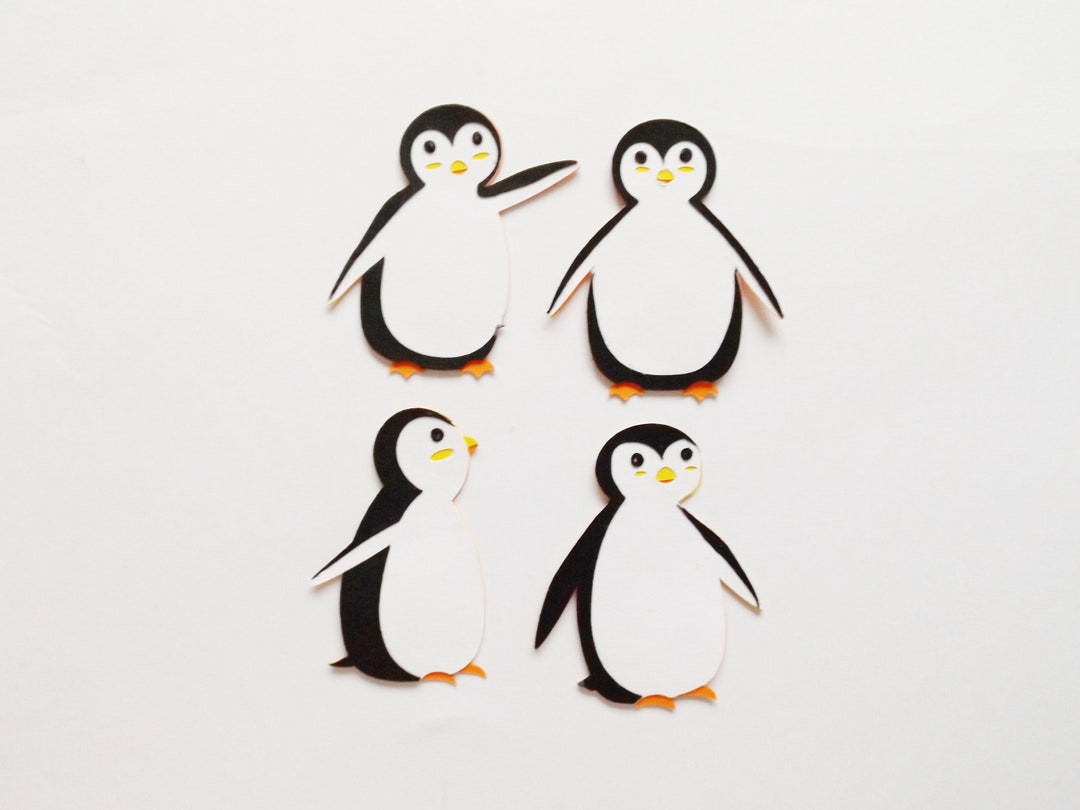 Cute Penguins Papercraft Embellishments Animals Scrapbooking Ephemera ...