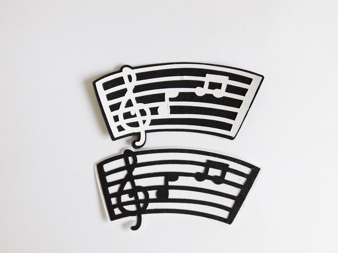 Music Sheets Notes Papercraft Embellishments Musical - Etsy