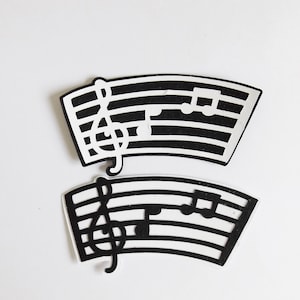 Music Sheets Notes Papercraft Embellishments Musical Scrapbooking ...