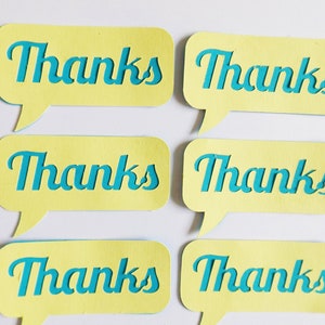 Thanks Speech Bubble Papercraft Embellishments Sentiments Scrapbooking ...