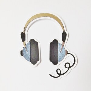 Miniature Headphones Papercraft Embellishments Musical Card Making ...