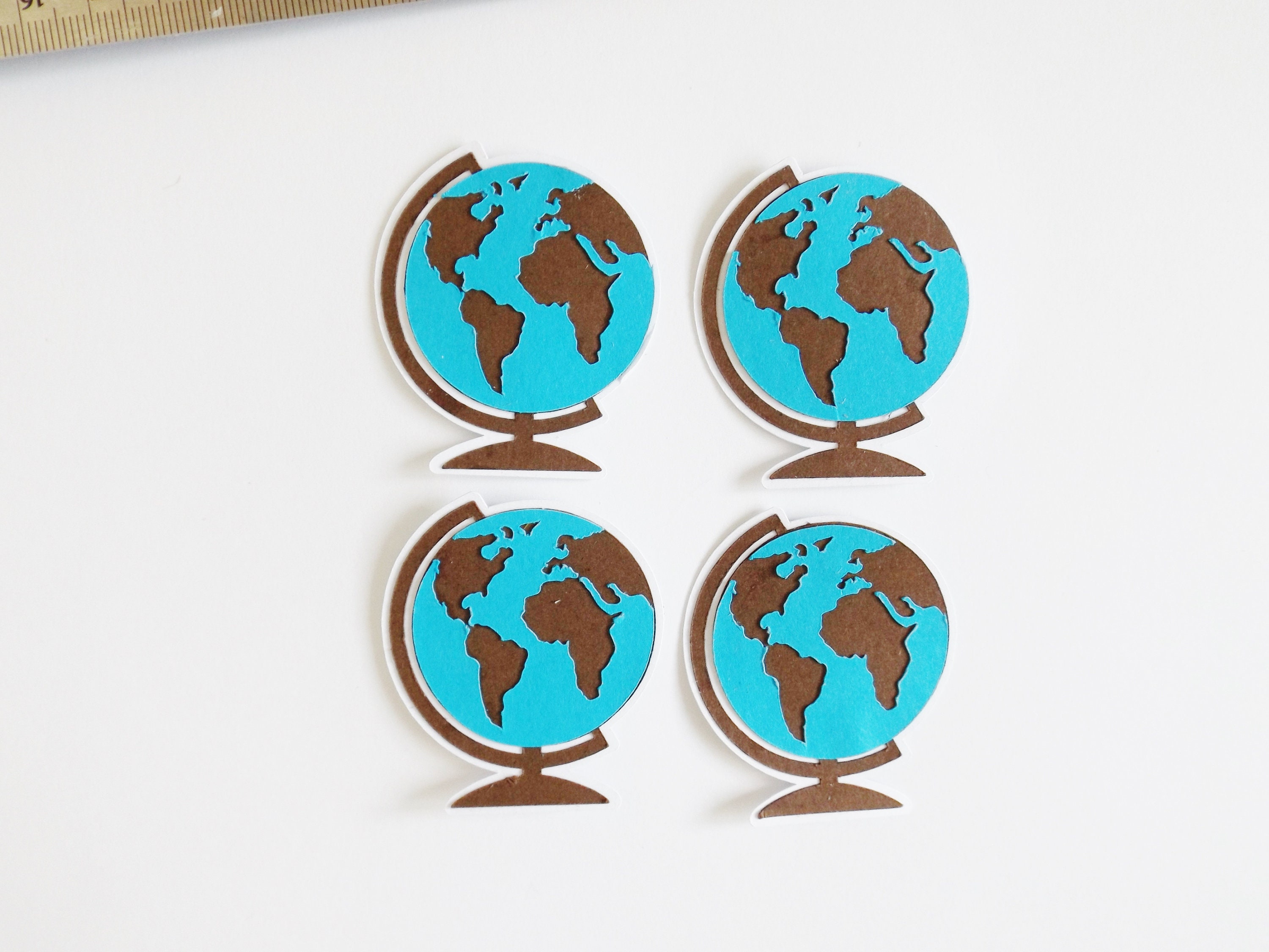 World Globes Papercraft Embellishments Travel Scrapbooking | Etsy