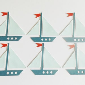 Sailing Yachts Nautical Papercraft Embellishments Sailboats ...