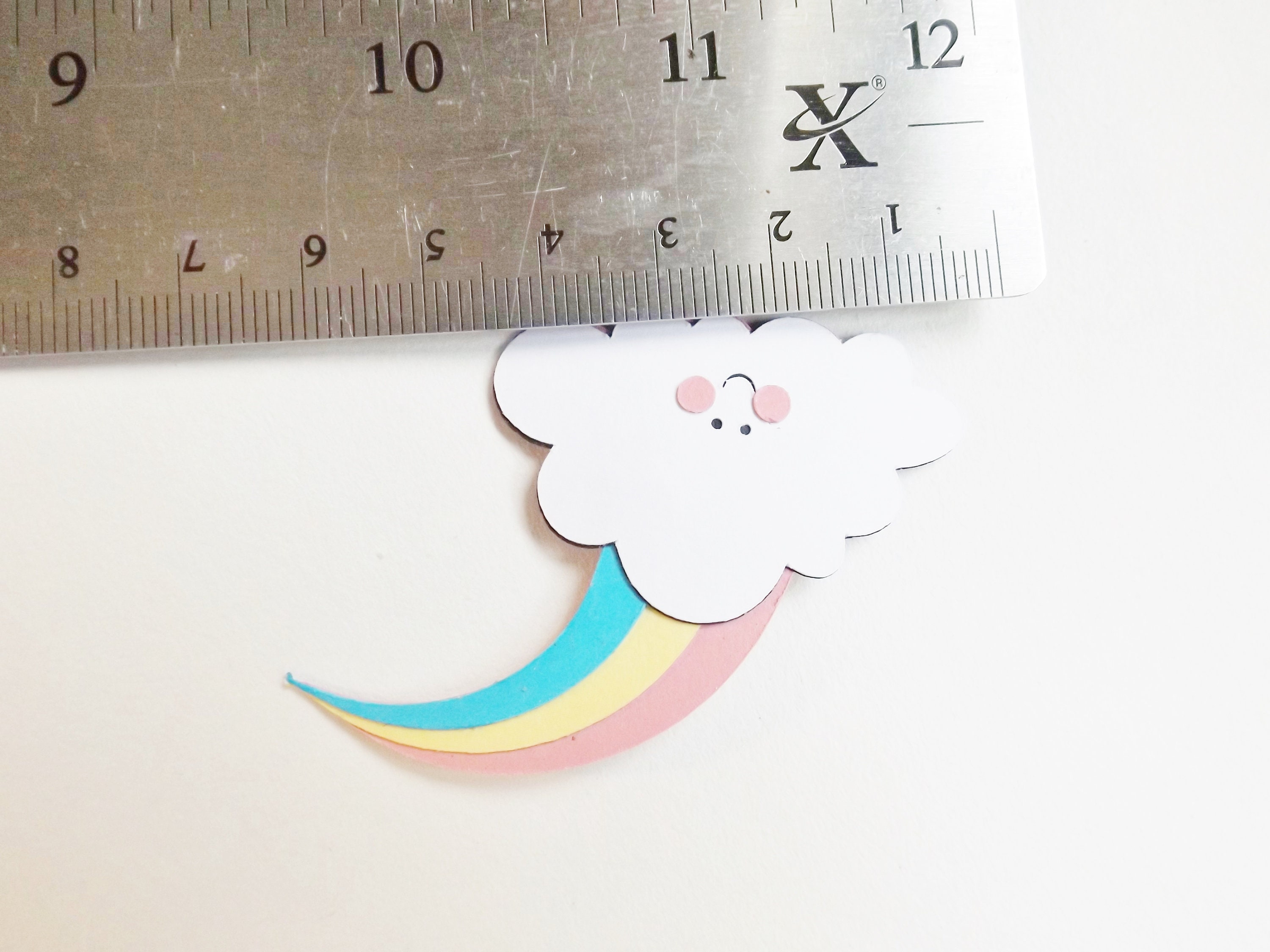 Rainbows Clouds Papercraft Embellishments Scrapbooking Card - Etsy