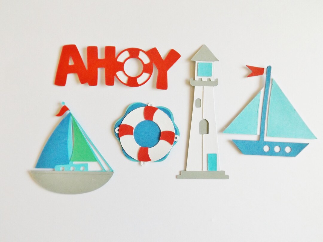 Nautical Papercraft Embellishment Seaside Scrapbooking Ephemera Sailing ...