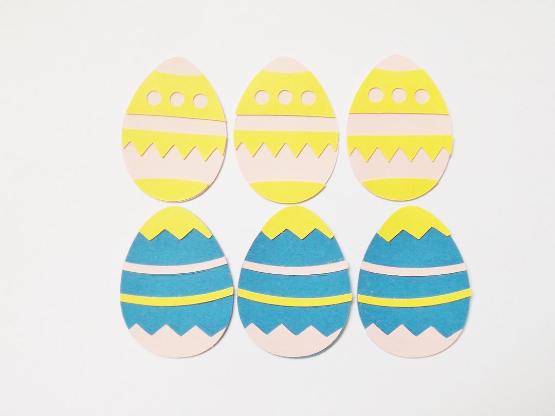 Easter Eggs Shapes Papercraft Embellishments Spring Easter Scrapbooking ...