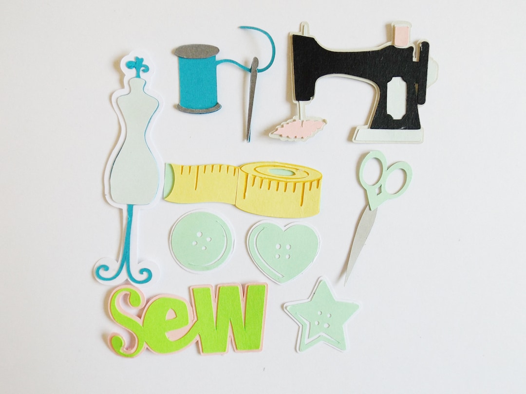 Sewing Papercraft Embellishments Needlework Scrapbooking Ephemera Card ...