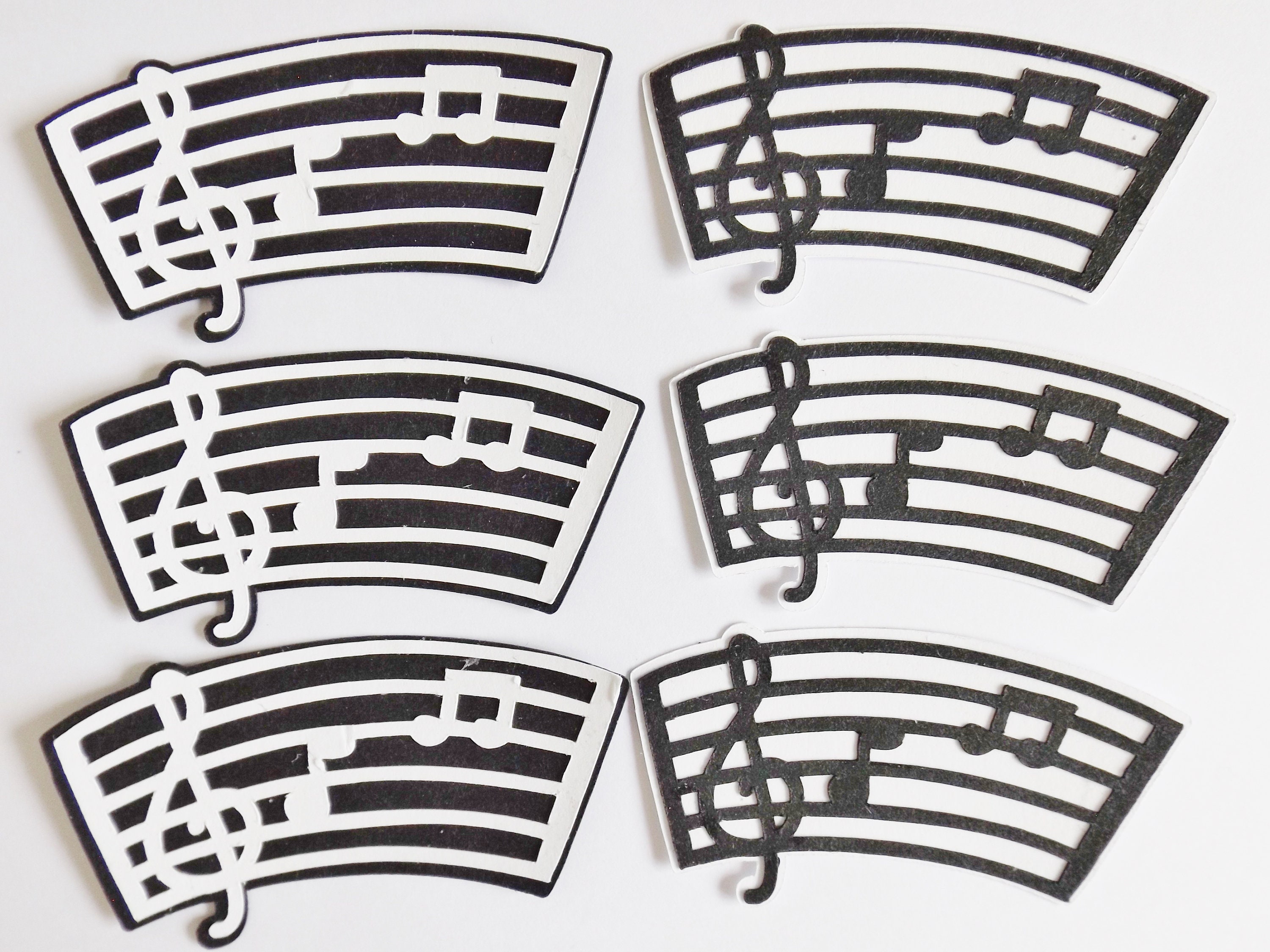Music Sheets Notes Papercraft Embellishments Musical - Etsy