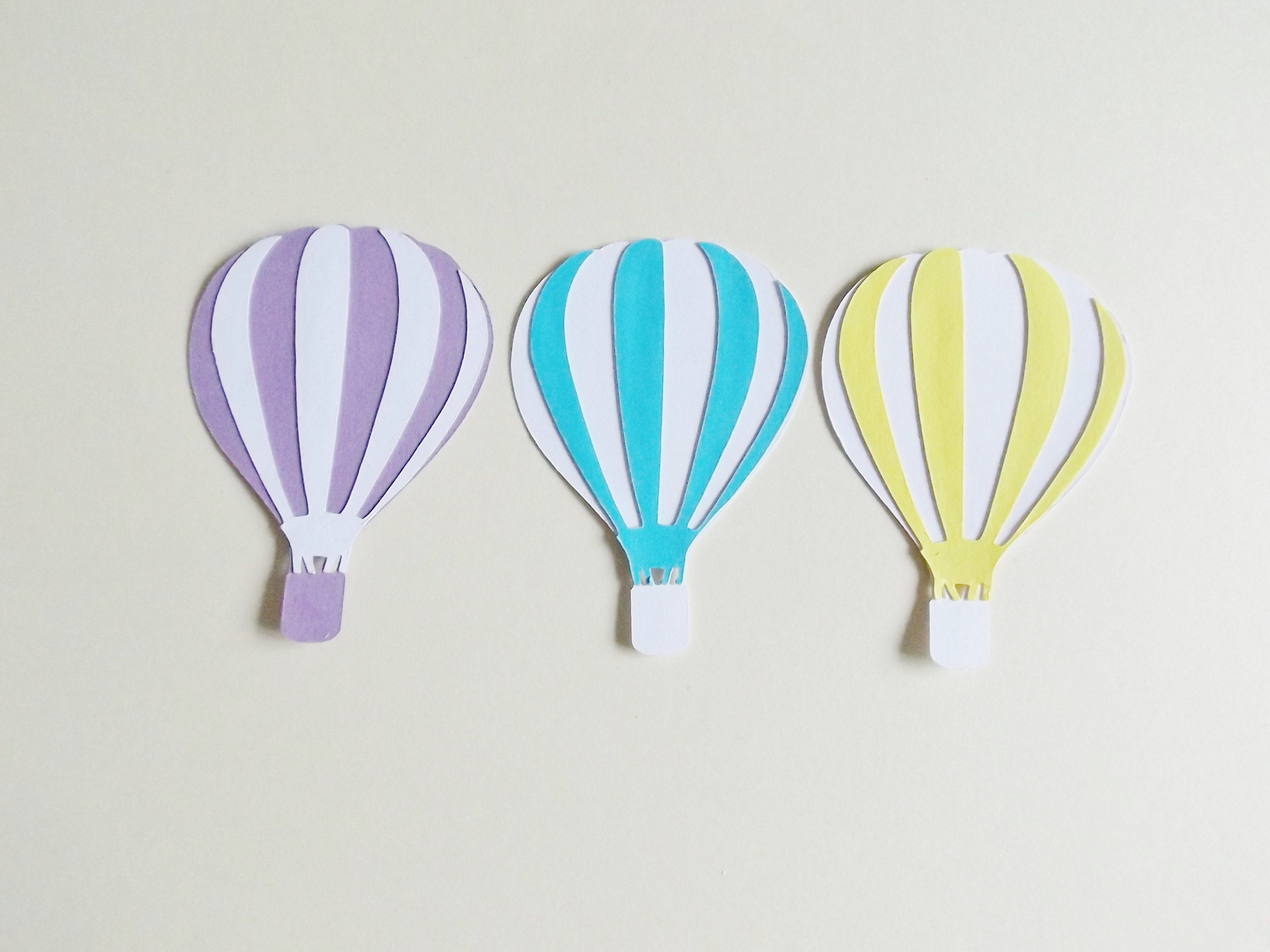 Hot Air Balloons Papercraft Embellishments Travel Scrapbooking | Etsy