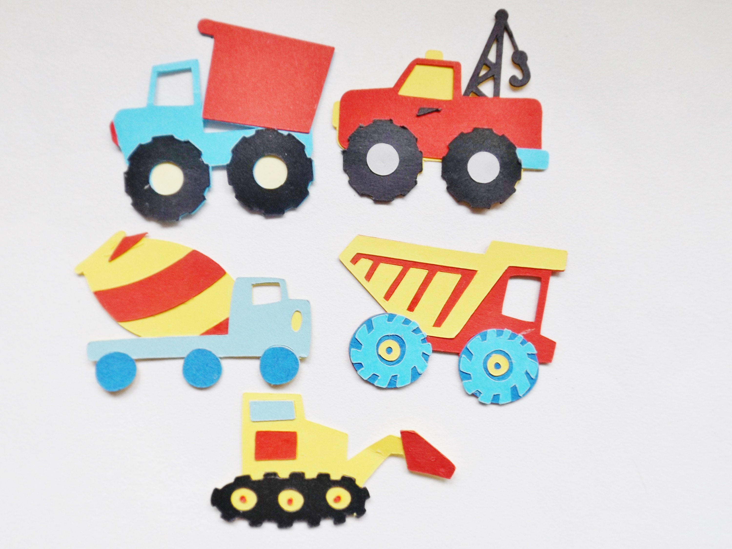 Trucks Diggers Construction Papercraft Embellishments - Etsy Australia