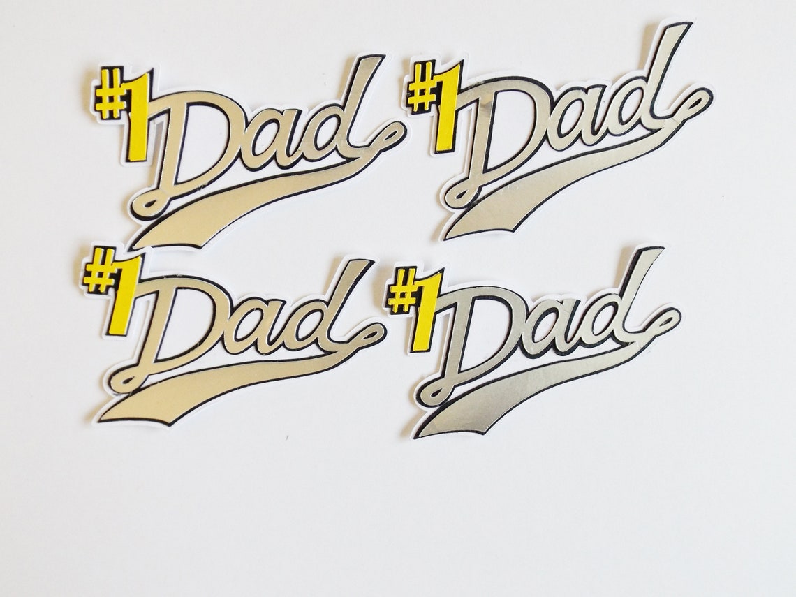 Number 1 Dad Sentiments Papercraft Embellishments Dads - Etsy UK