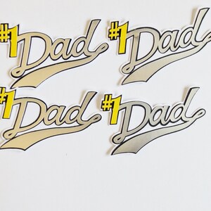 Number 1 Dad Sentiments Papercraft Embellishments Dads Scrapbooking ...
