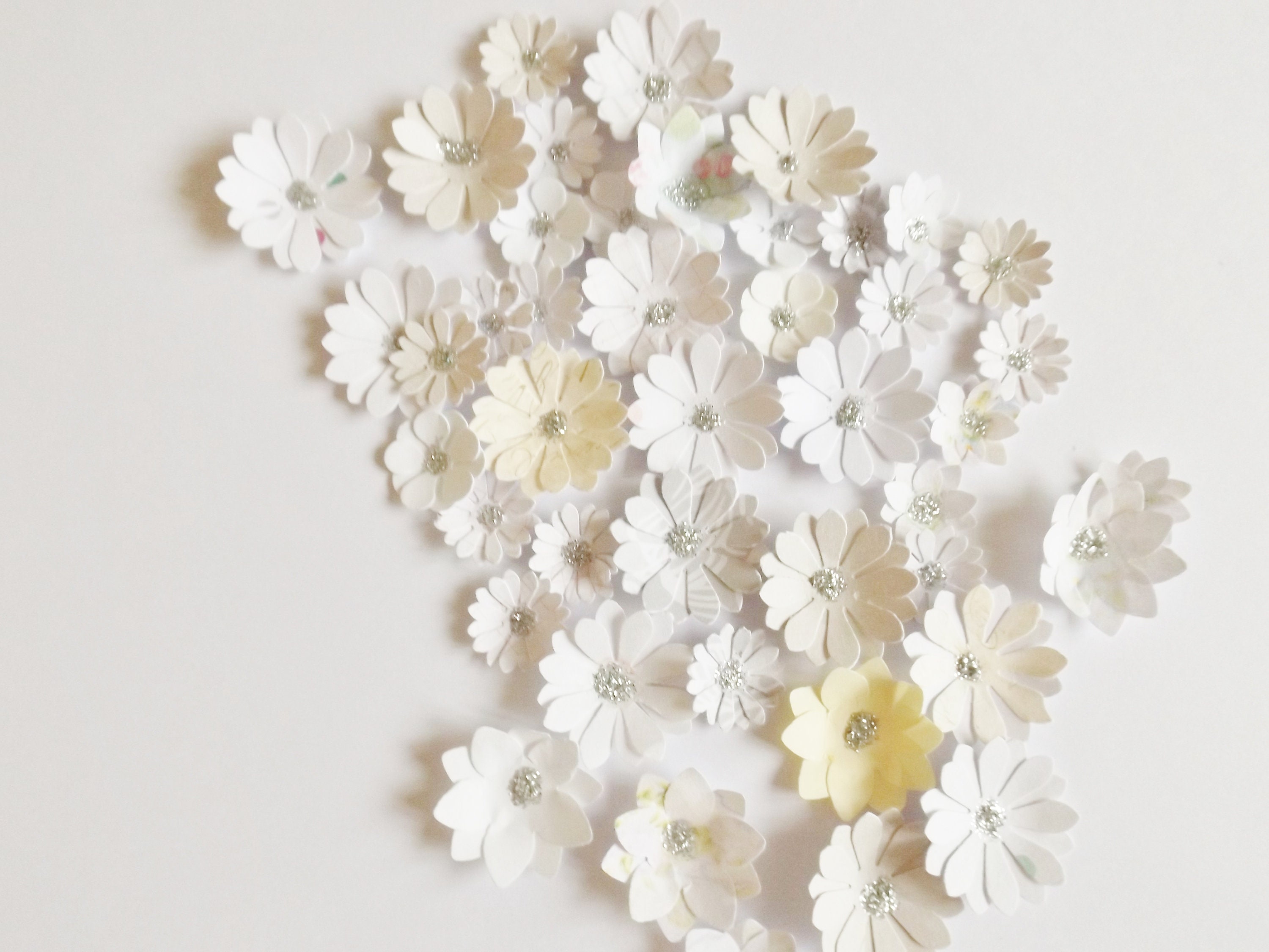 Mixed Flowers Papercraft Embellishments Scrapbooking Card - Etsy