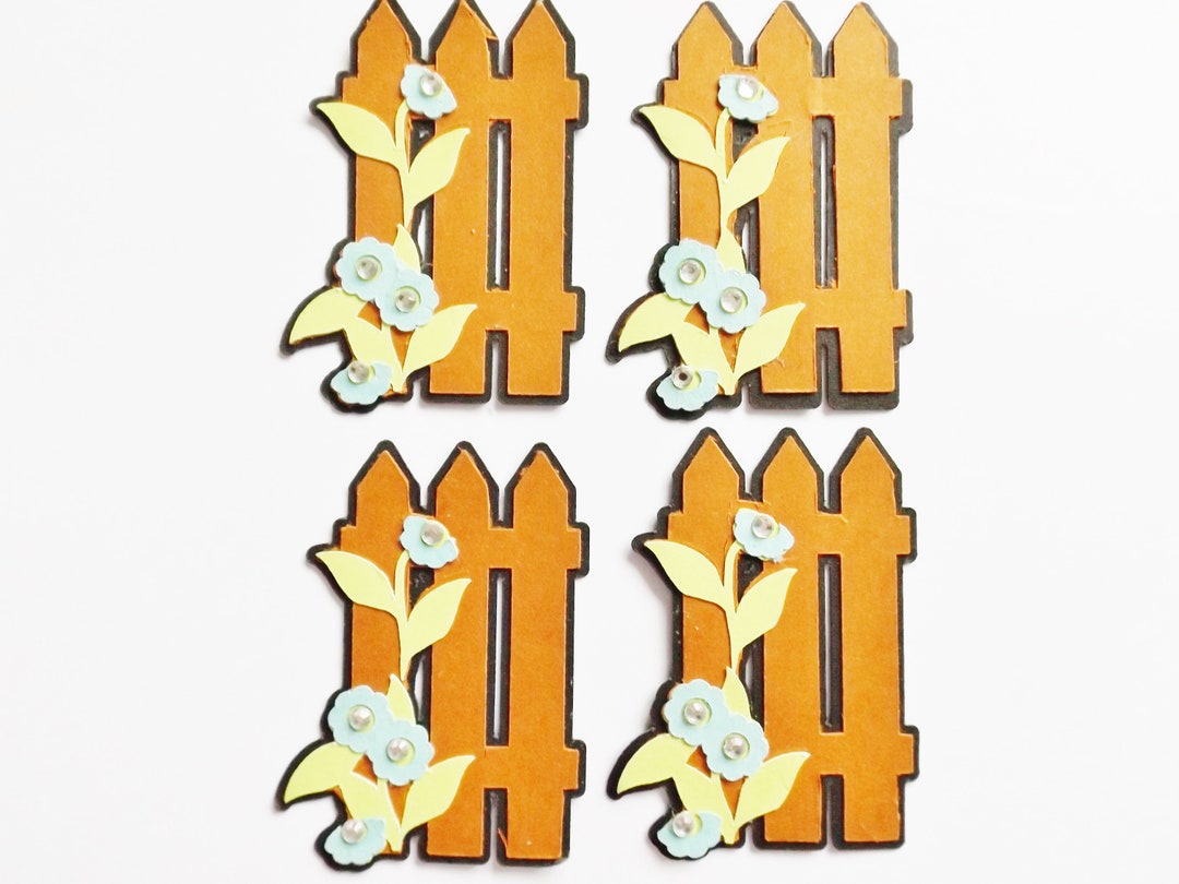 Floral Picket Fences Gates Papercraft Embellishments Climbing - Etsy UK