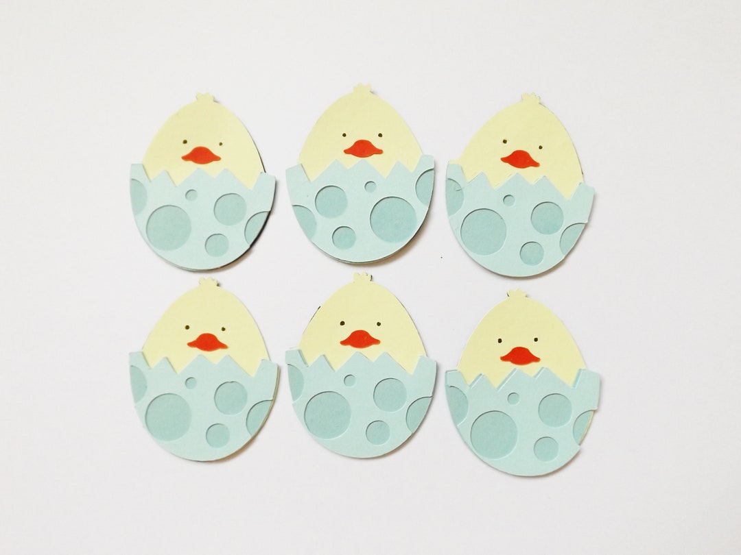 Easter Eggs Baby Chicks Papercraft Embellishments Scrapbooking - Etsy