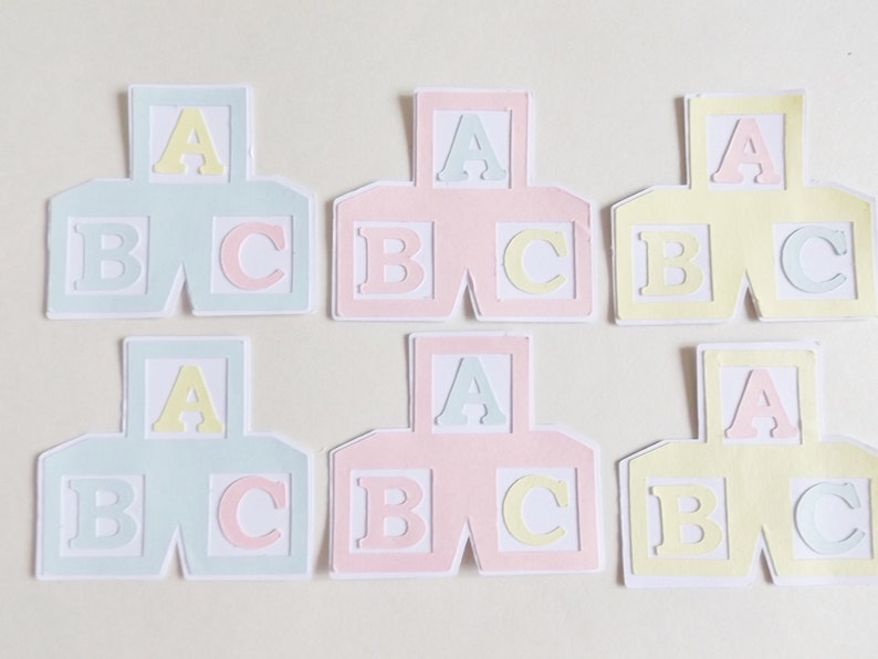 Building Blocks Papercraft Embellishments Baby Toys Scrapbooking ...