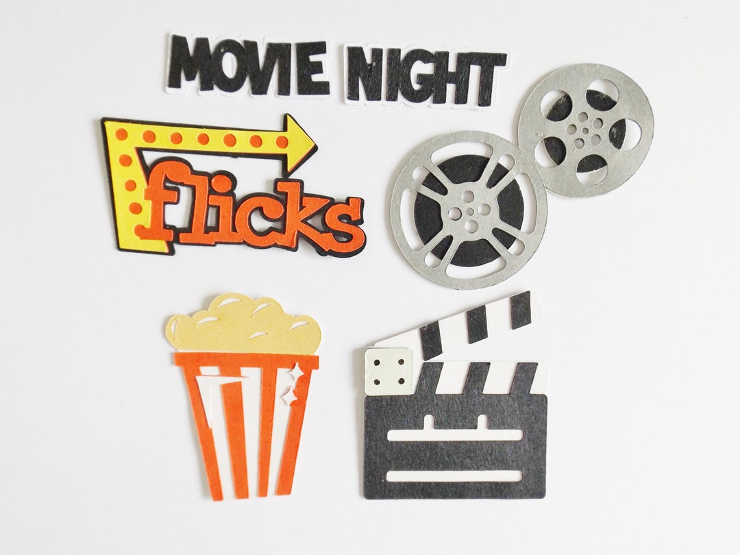 Movie Nights Papercraft Embellishments Cinema Film Scrapbooking ...