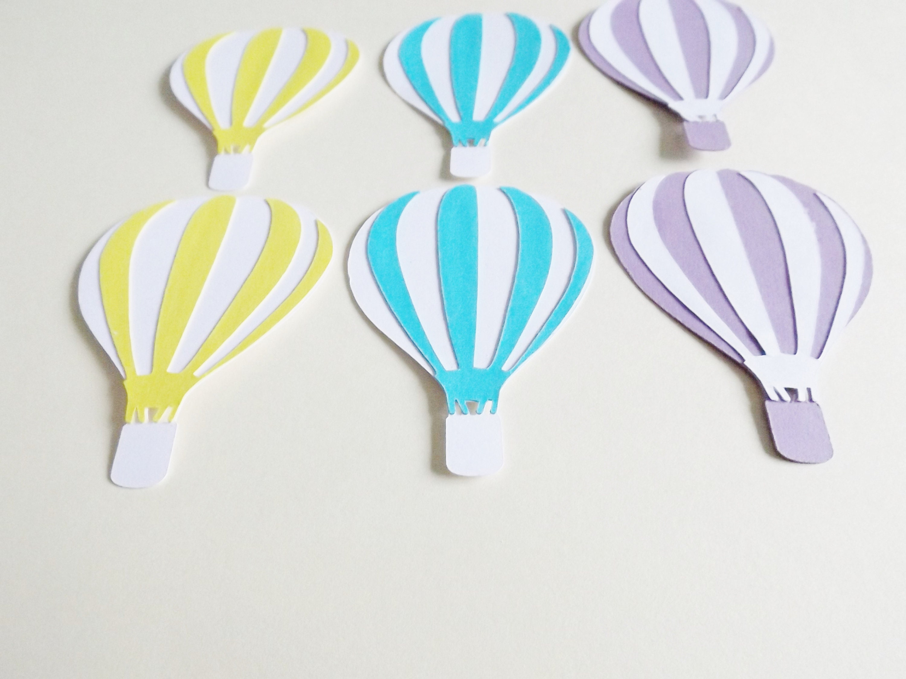 Hot Air Balloons Papercraft Embellishments Travel Scrapbooking | Etsy