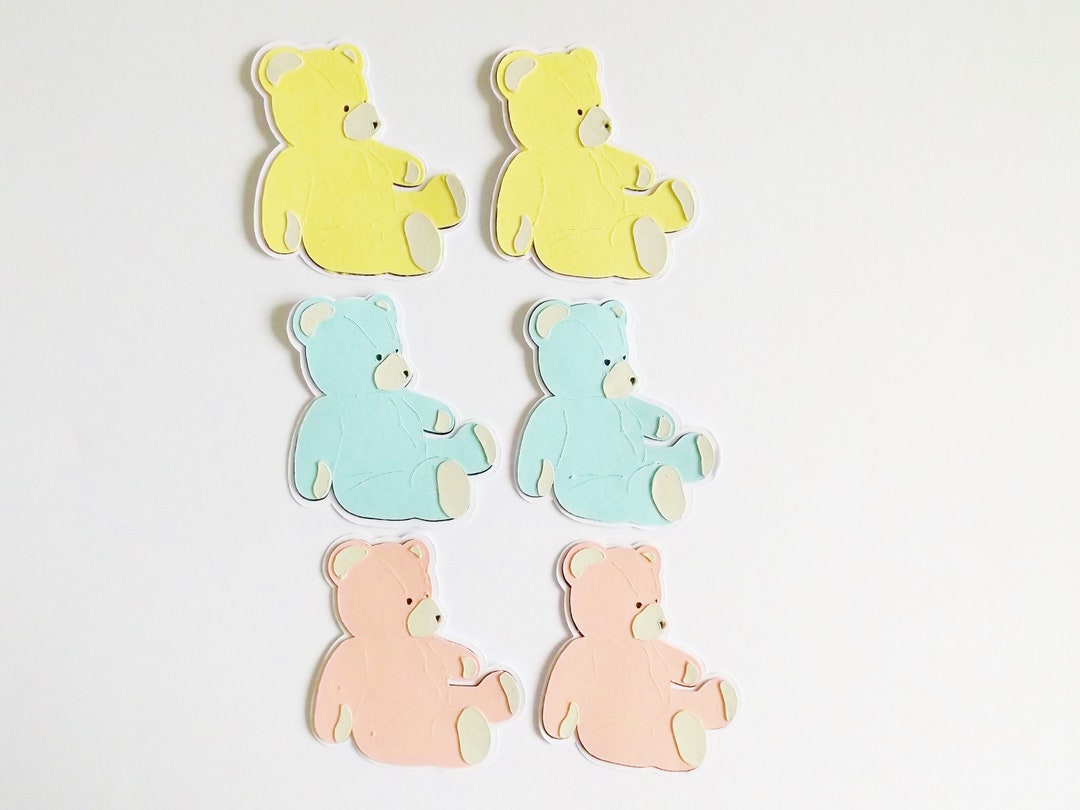 Teddy Bears Papercraft Embellishments Baby Toys Card Decorations ...