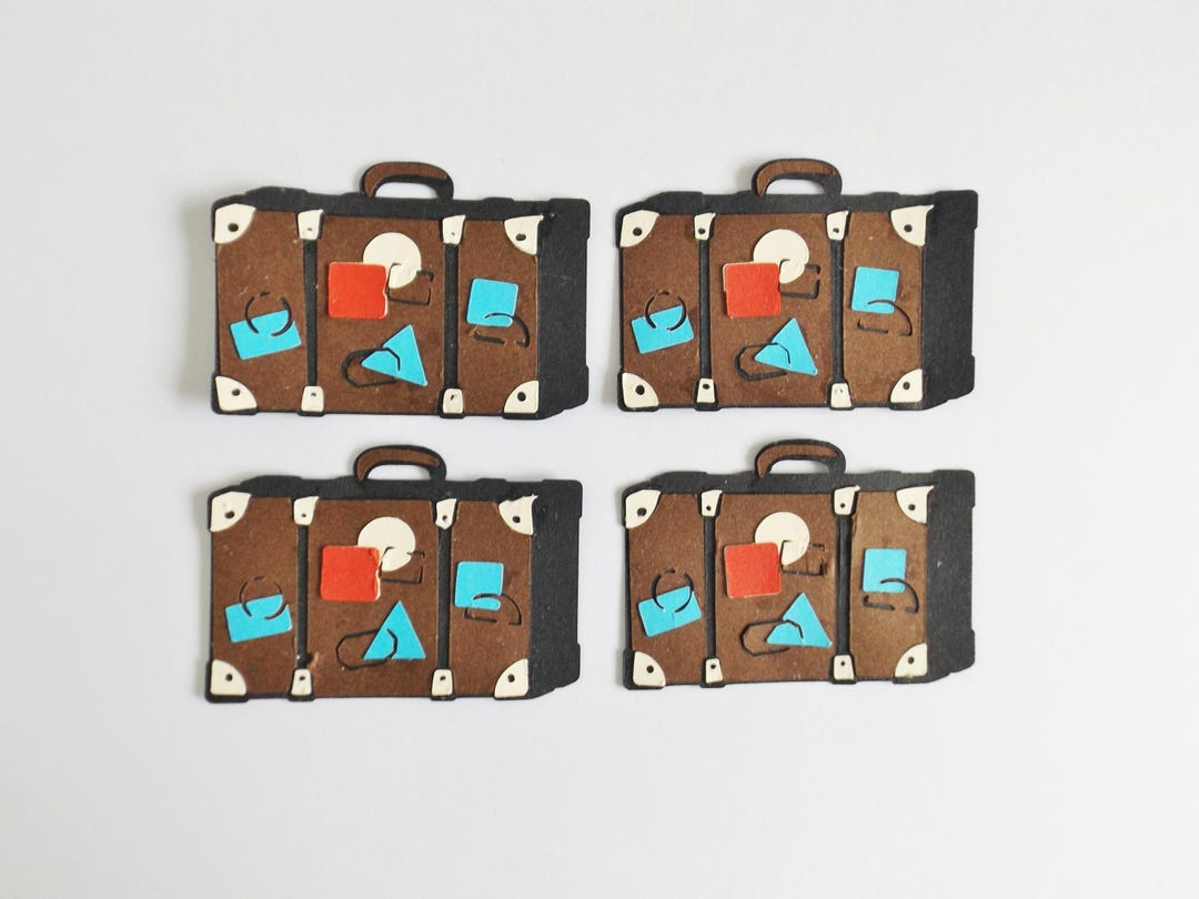 Suitcases Papercraft Embellishments Travel Scrapbooking Ephemera ...
