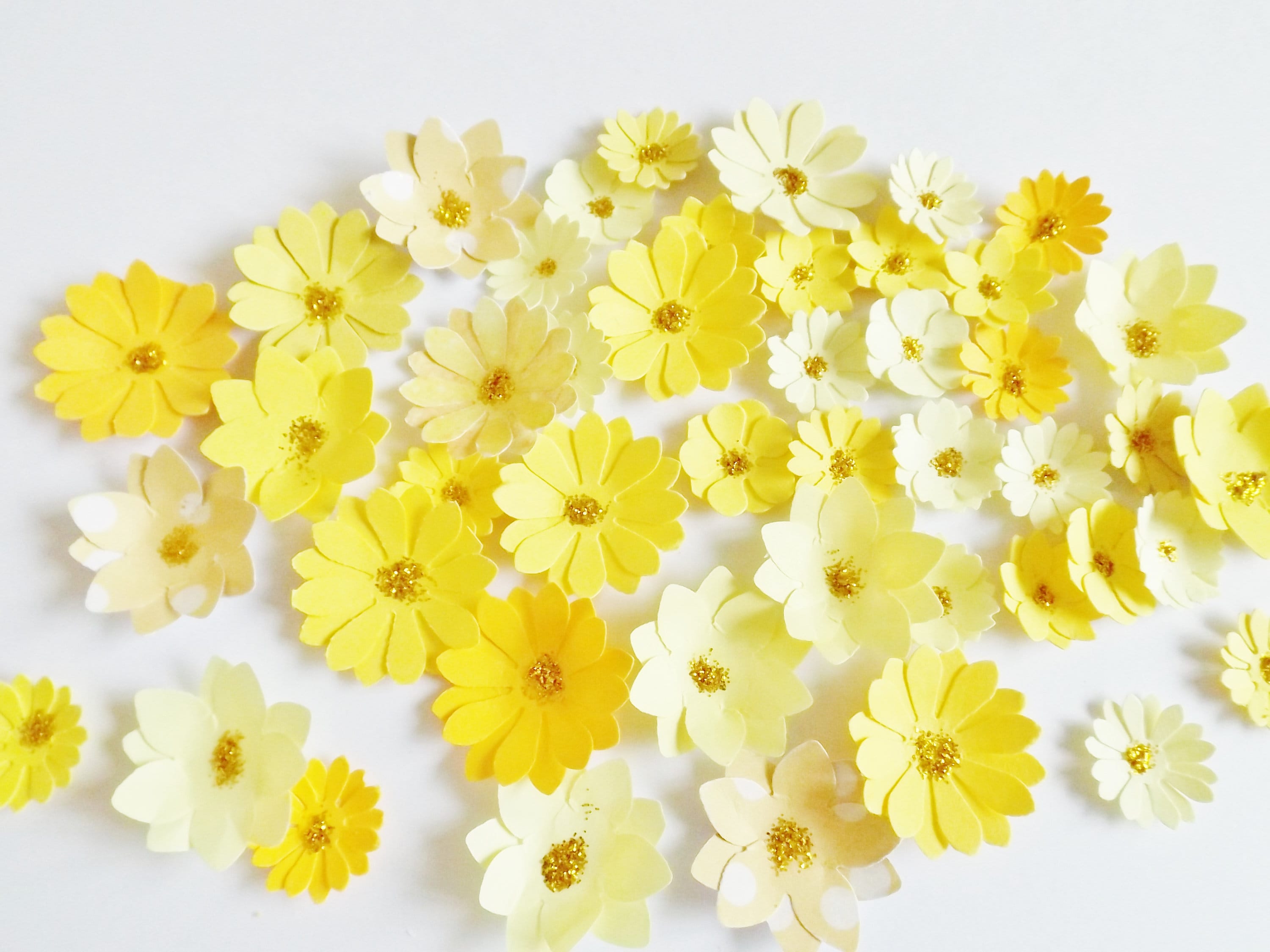 Mixed Flowers Papercraft Embellishments Scrapbooking Card - Etsy