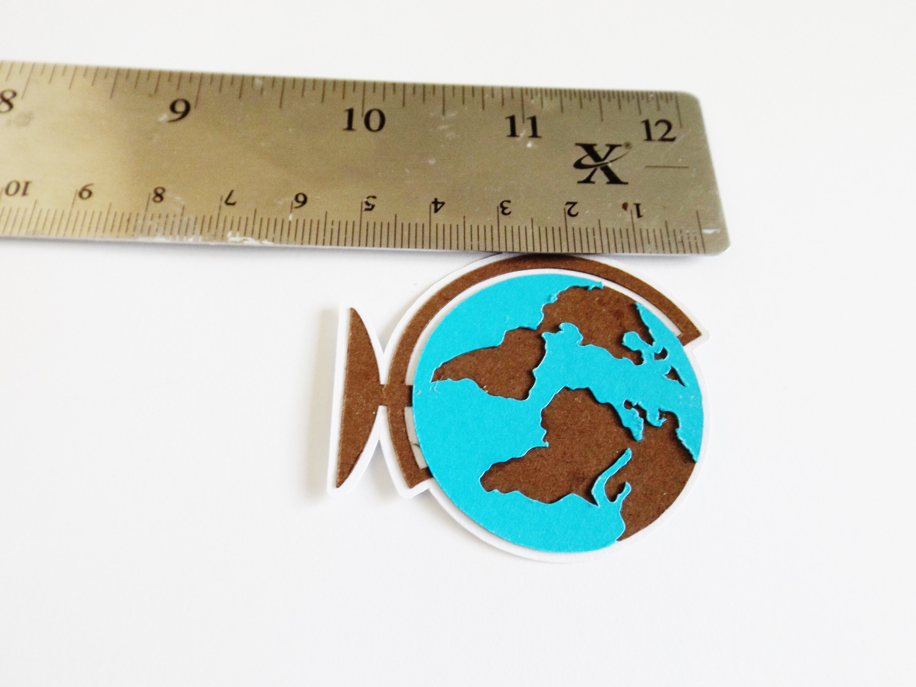 World Globes Papercraft Embellishments Travel Map Scrapbooking Ephemera ...
