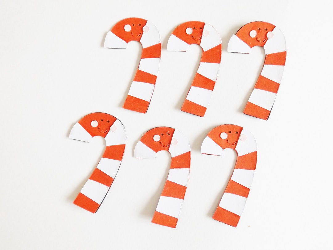 Candy Canes Papercraft Embellishments Seasonal Holiday Christmas ...