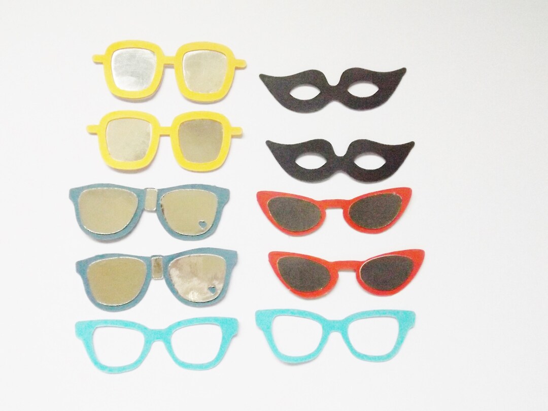 Miniature Glasses Papercraft Embellishments Spectacles Scrapbooking ...