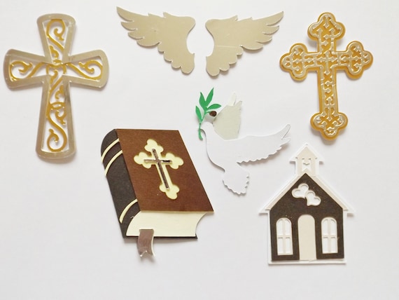 Religious Faith Papercraft Embellishments Christian Symbols | Etsy