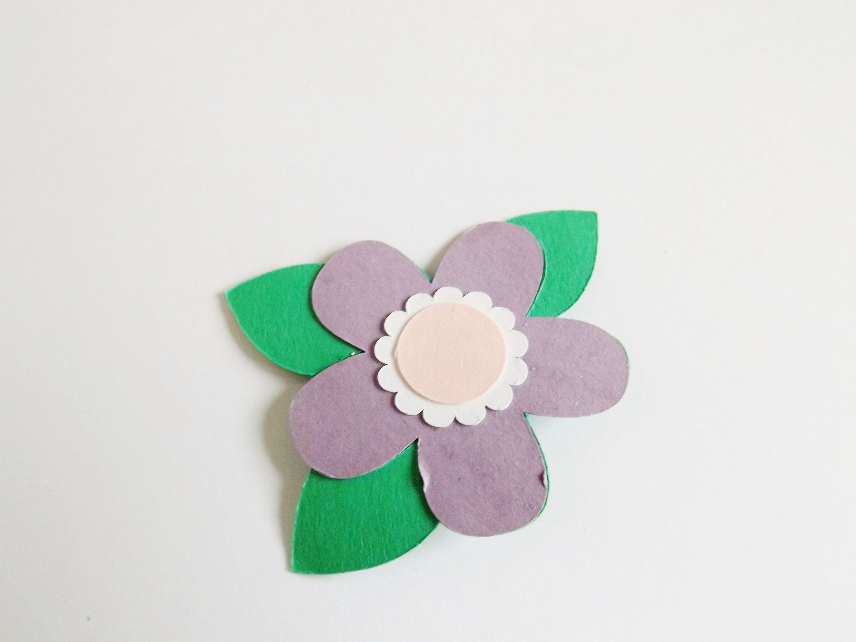 Purple Flowers Papercraft Embellishments Scrapbook Ephemera Floral Card ...