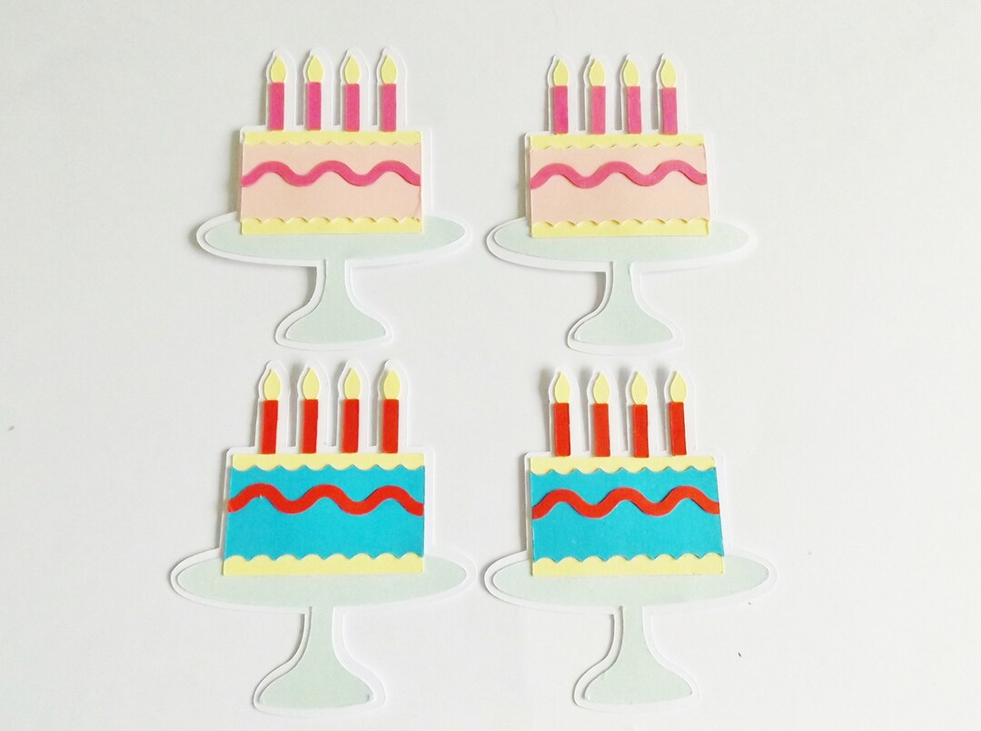 Birthday Cakes Papercraft Embellishments Celebration Party Card Making ...