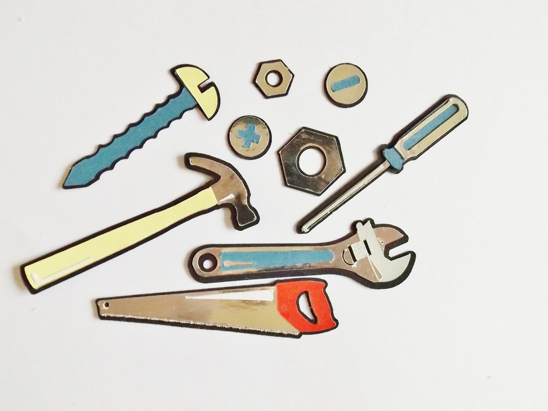DIY Tools Papercraft Embellishments Nuts Bolts Scrapbooking Ephemera ...