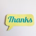 Thanks Speech Bubble Papercraft Embellishments Sentiments Scrapbooking ...