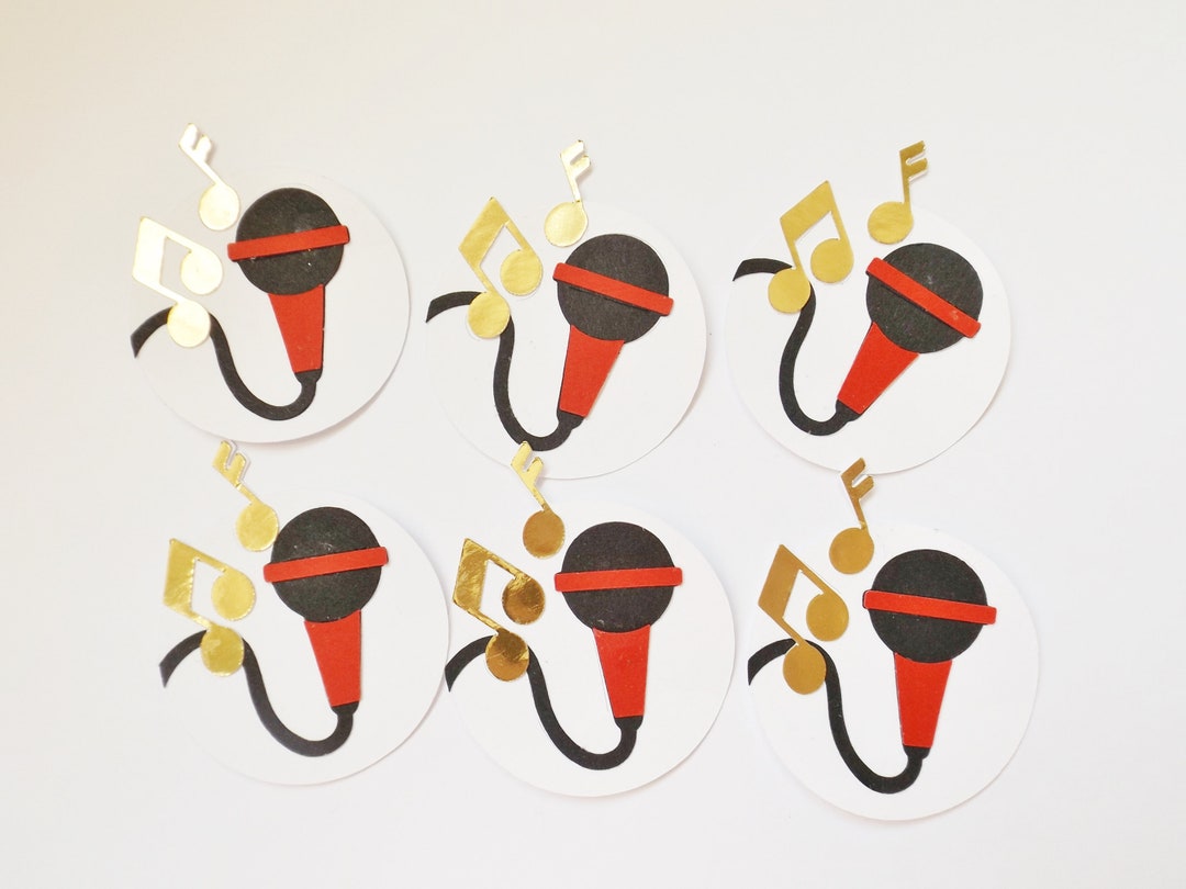 Microphones Papercraft Embellishments Musical Notes Scrapbooking ...