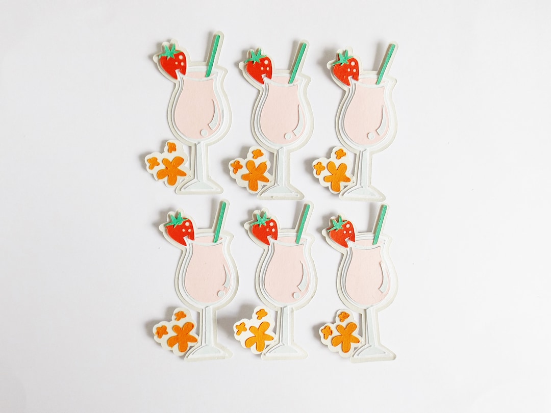 Cocktails Papercraft Embellishments Drinks Glasses Scrapbooking ...
