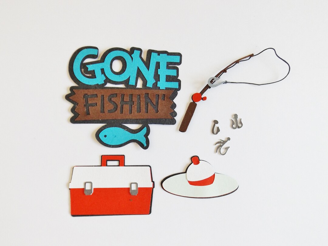 Fishing Equipment Papercraft Embellishments Sporting Scrapbooking ...