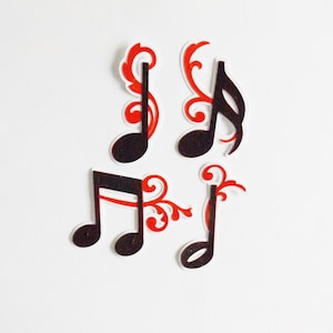 Musical Notes Papercraft Embellishments Flourish Music Scrapbook ...