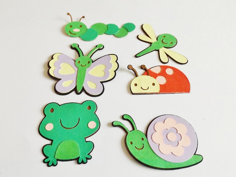 Pond Creatures Papercraft Embellishments Handmade Insects Scrapbook ...