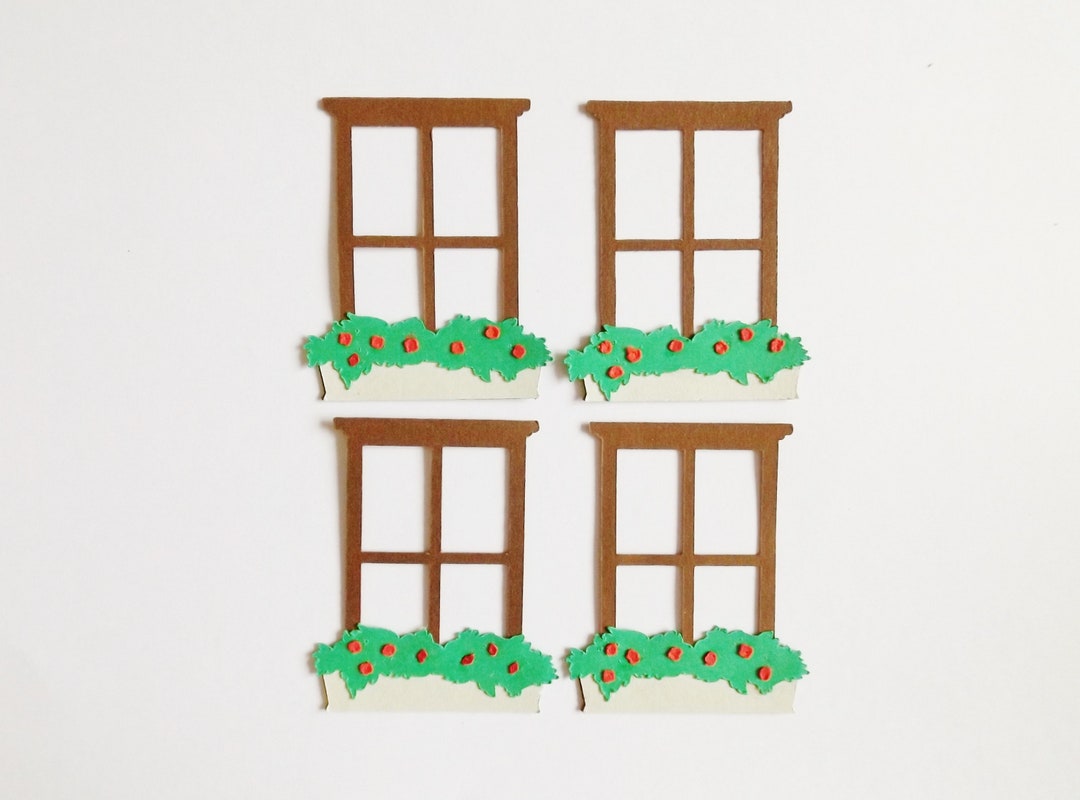 Home Windows Flower Boxes Papercraft Embellishments House Scrapbooking ...