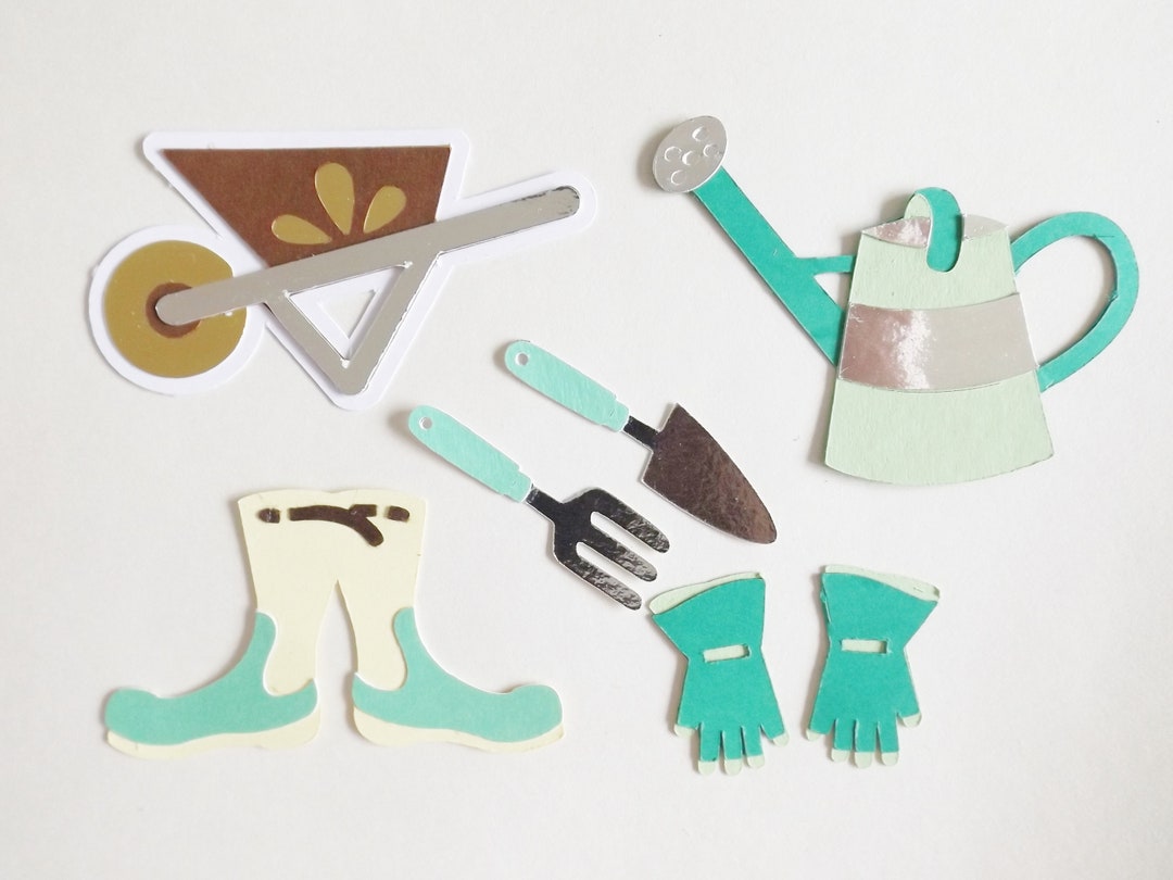 Gardening Tools Papercraft Embellishments Handmade Garden Scrapbooking ...