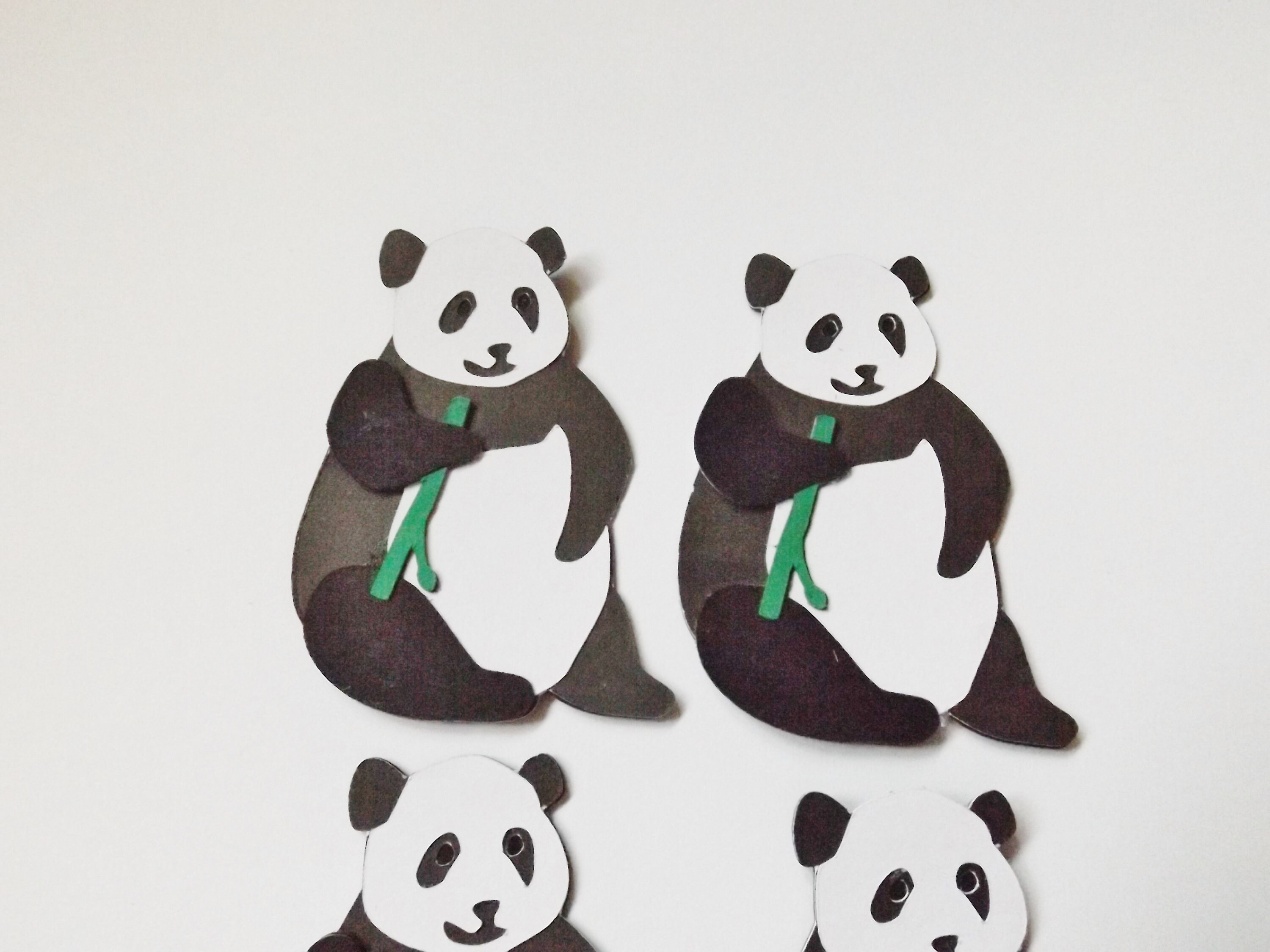 Panda Bears Wildlife Animals Papercraft Embellishments - Etsy UK