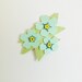 Blue Flowers Papercraft Embellishments Floral Scrapbook Ephemera Card ...