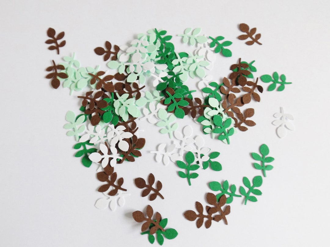 Mini Leaves Foliage Papercraft Embellishments Handmade Woodland Leaf ...