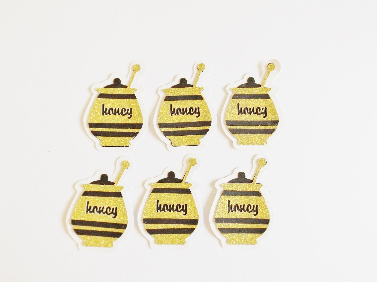 Honey Pots Papercraft Embellishments Glitter Food Scrapbooking Ephemera ...