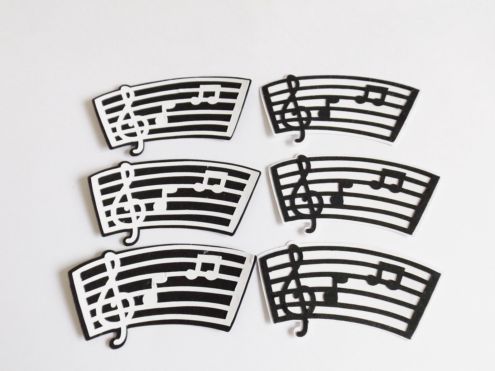 Music Sheets Notes Papercraft Embellishments Musical - Etsy