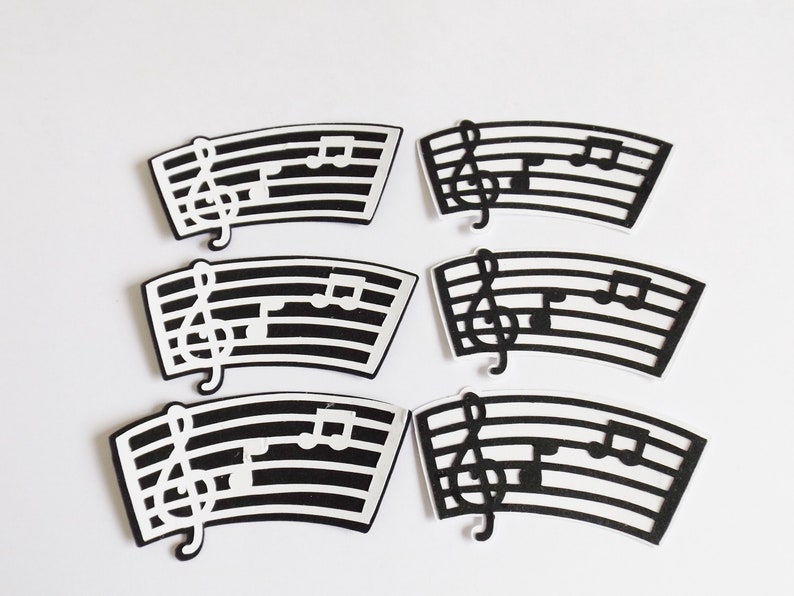 Music Sheets Notes Papercraft Embellishments Musical - Etsy