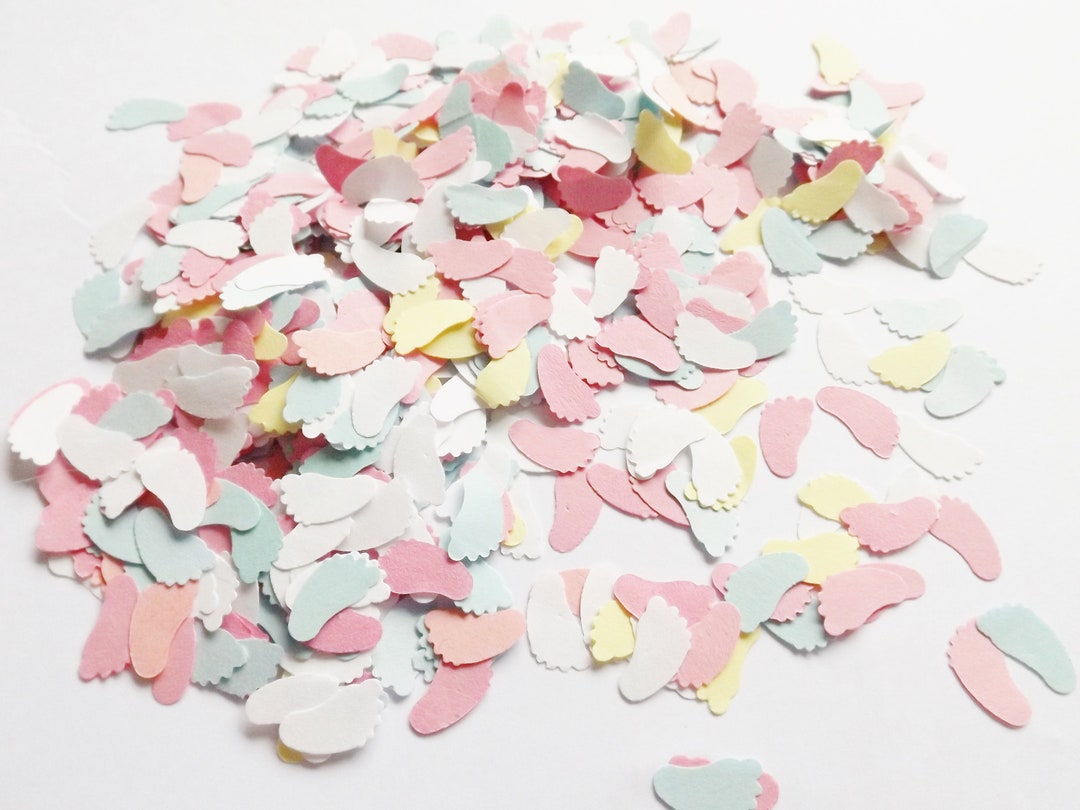 Baby Feet Paper Confetti Papercraft Embellishments Baby Shower Party ...